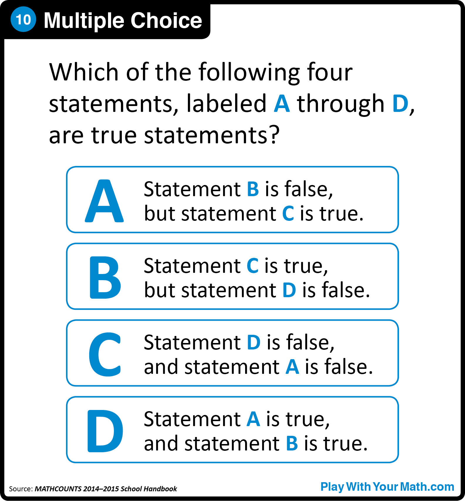10. Multiple Choice – Play With Your Math