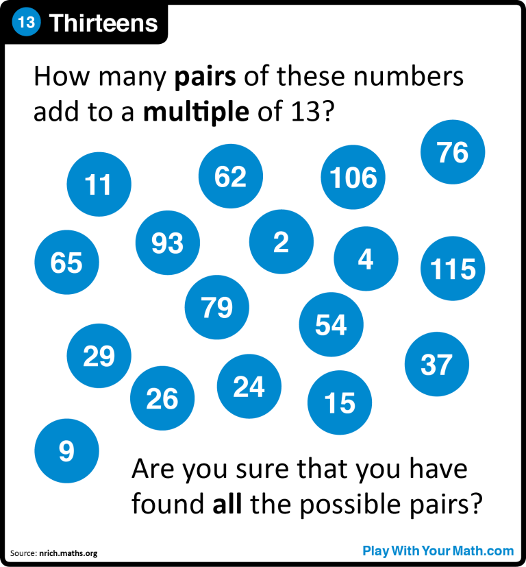 13. Thirteens – Play With Your Math